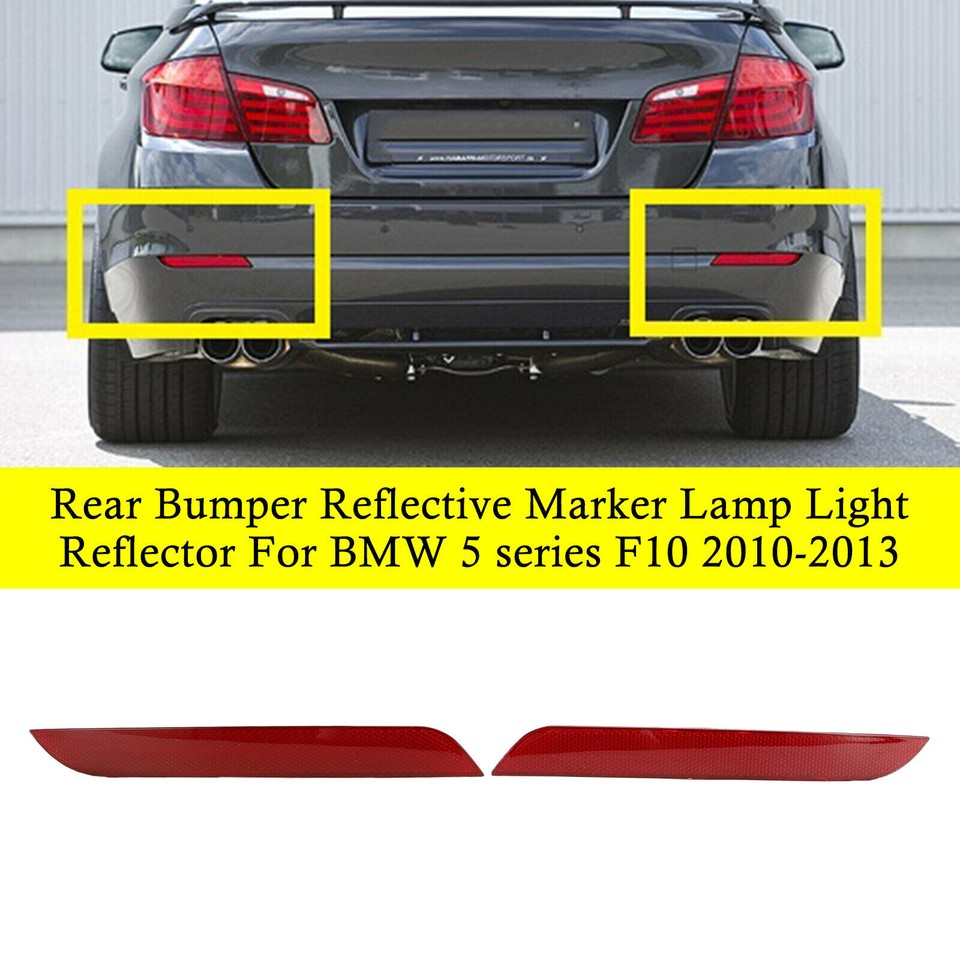 2X Rear Bumper Reflector Tail Light Bulbs For BMW 5 Series F10 F18 ...