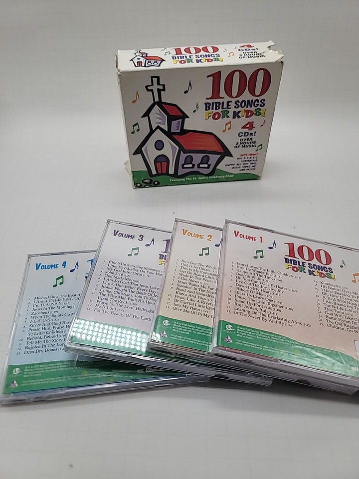 100 BIBLE SONGS FOR KIDS 3 CDS Kumbayah Jesus Loves Me Etc,4th CD Is ...