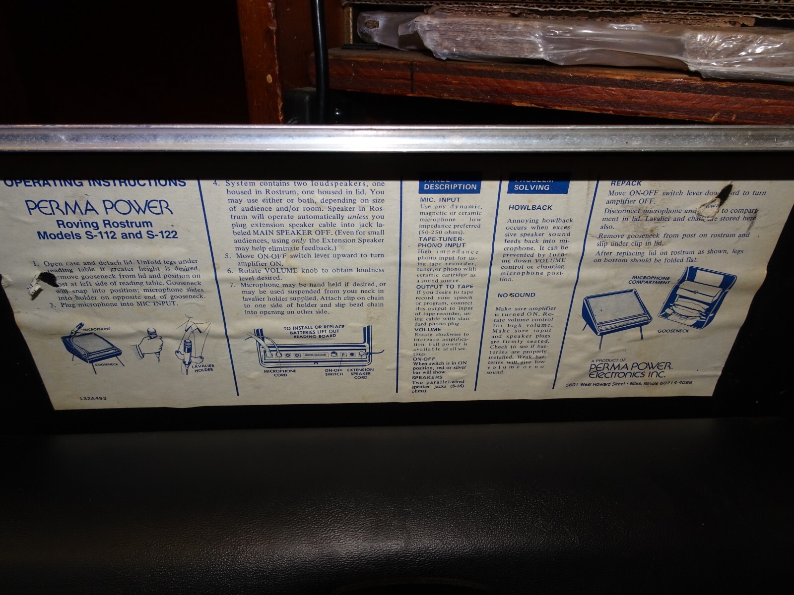 Perma Power Roving Rostrum Portable PA System with Cardioid Microphone ...