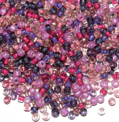 SB1929 Berry-Licious Pink & Purple 6/0 4mm Seed Bead Premium Mix 1oz | eBay
