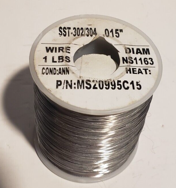 Military Standard MS20995C15 Stainless Steel 0.015" Diameter Safety ...