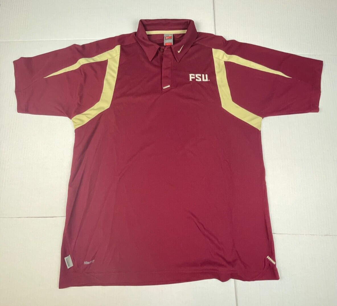 Nike Florida State University Shirt Men’s XL Dri Fit Golf Polo FSU ...