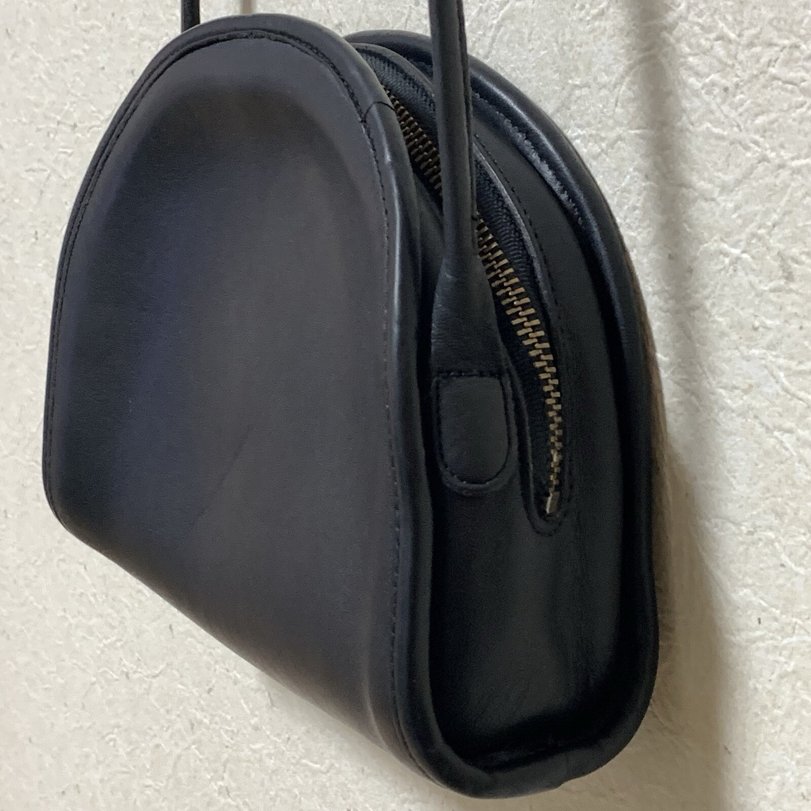 Vintage COACH Classic Leather Kimball Zip Crossbody Bag BLK 9911 Made ...