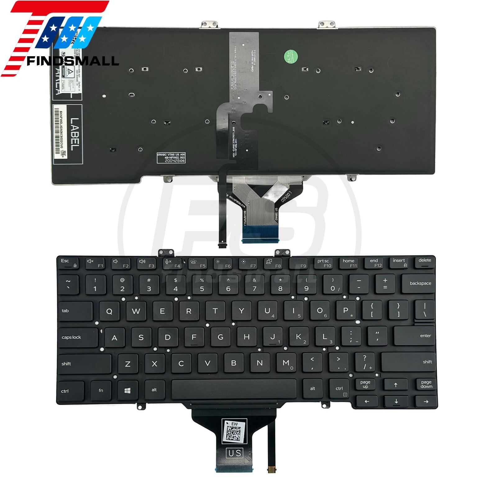 Genuine US Backlit Keyboard for Dell Latitude 5410 5411 5400 5401 7400 ...