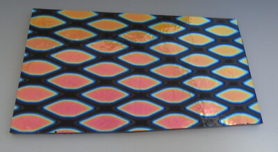 GlassHopper Dichroic Glass coe 90 Rainbow Marquis Pattern Std Black | eBay