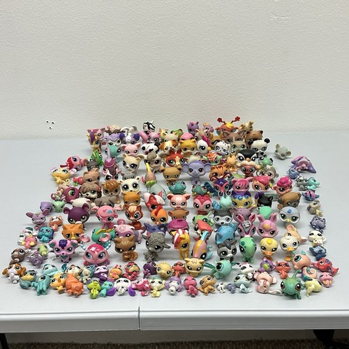 Littlest Pet Shop Lot 150 Pets Toys Figures Collection Huge LPS Hasbro ...