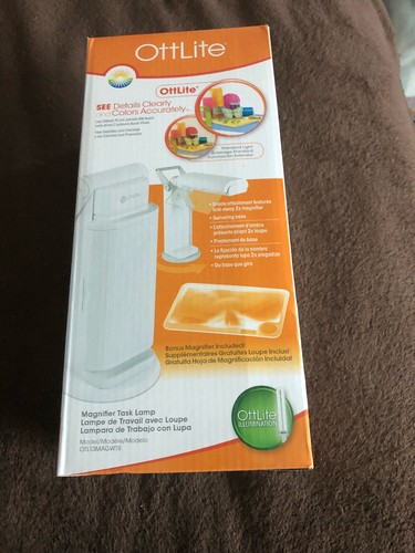 New Ottlite Magnifier Task Lamp Swivel Base Fold Away with Original Box ...