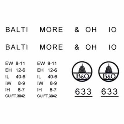 AMERICAN FLYER 633 B & O BOX CAR WATER SLIDE DECAL S Gauge Parts | eBay