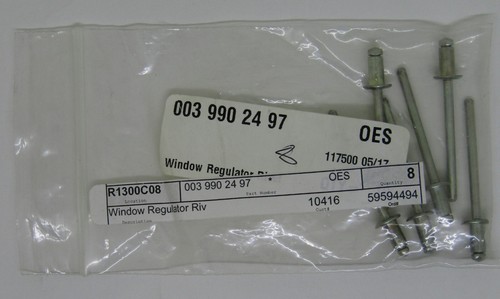 NEW GENUINE MERCEDES BENZ OEM WINDOW REG RIVET LOT OF 6 PART NO. 003 ...