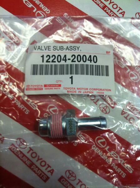 12204-20040 Toyota Valve sub-assy, ventilation 1220420040, New Genuine ...