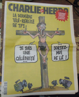 Charlie Hebdo N° 722 19 avril 2006 Caricature Télé Réalité Christ Riss ...