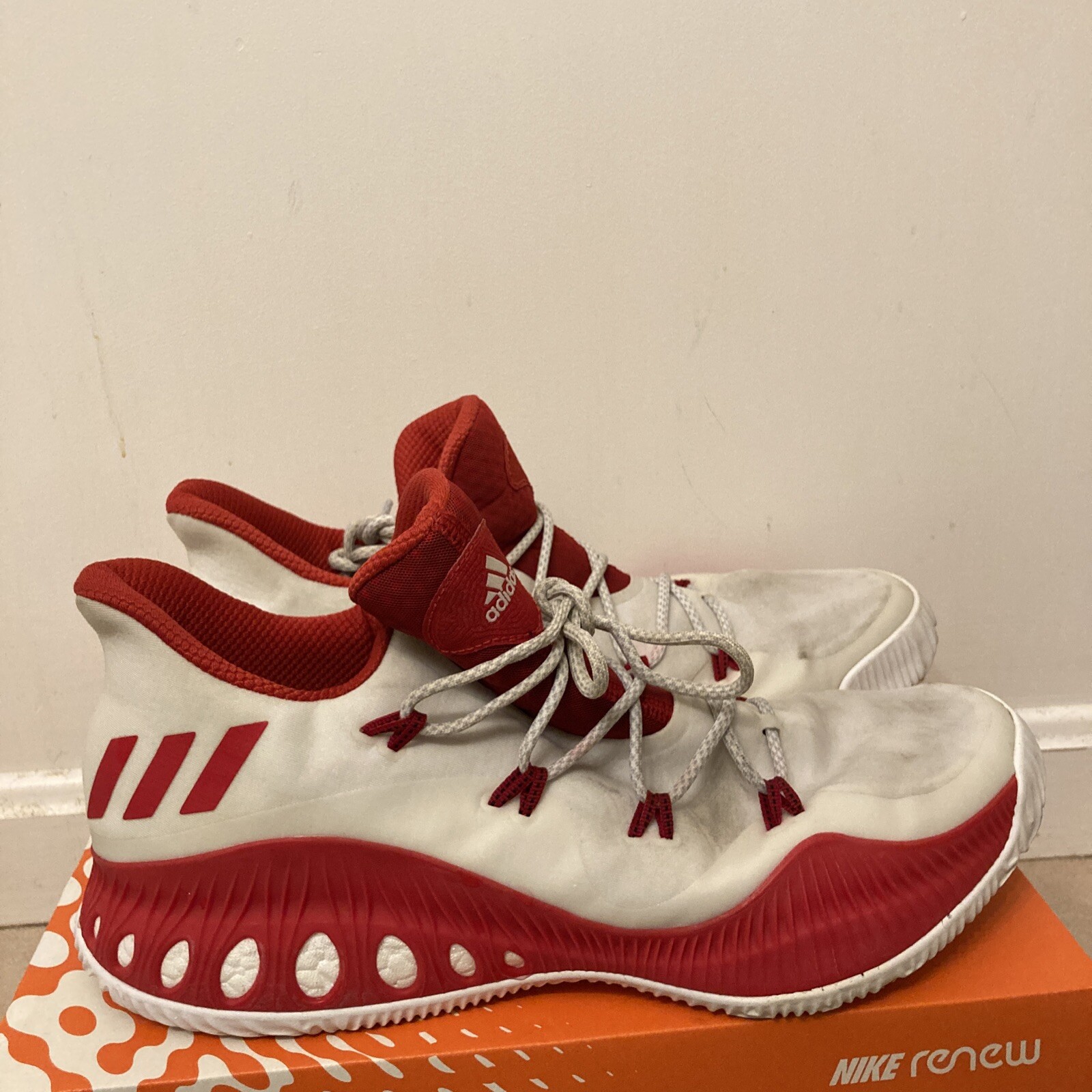 Adidas Crazy Explosive Low Basketball Shoes red white… - Gem