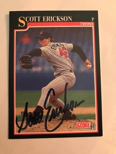Scott Erickson Autographed Signed Baseball Card - 1991 Score ...