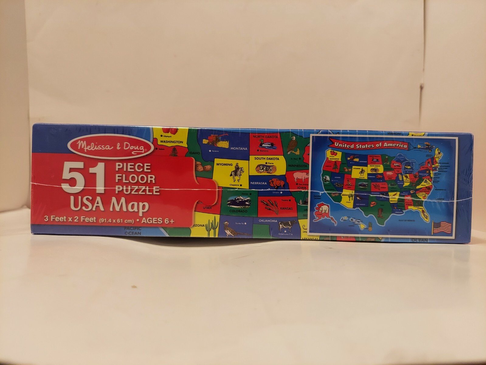 Melissa & Doug USA Map Floor Puzzle 51pcs- BRAND NEW SEALED ...