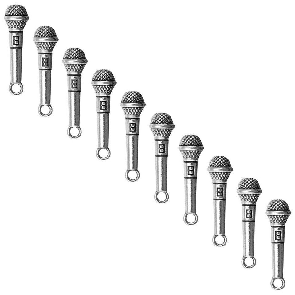 10 Pcs Microphone Set Miniature Microphones Realistic Prop Decor | eBay ...