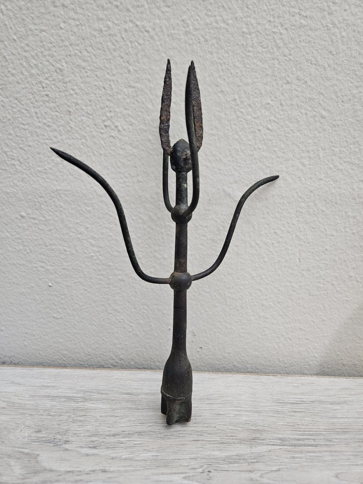 Antique Weathervane Lightning Rod Top Tip Topper Point Devils Pitchfork ...