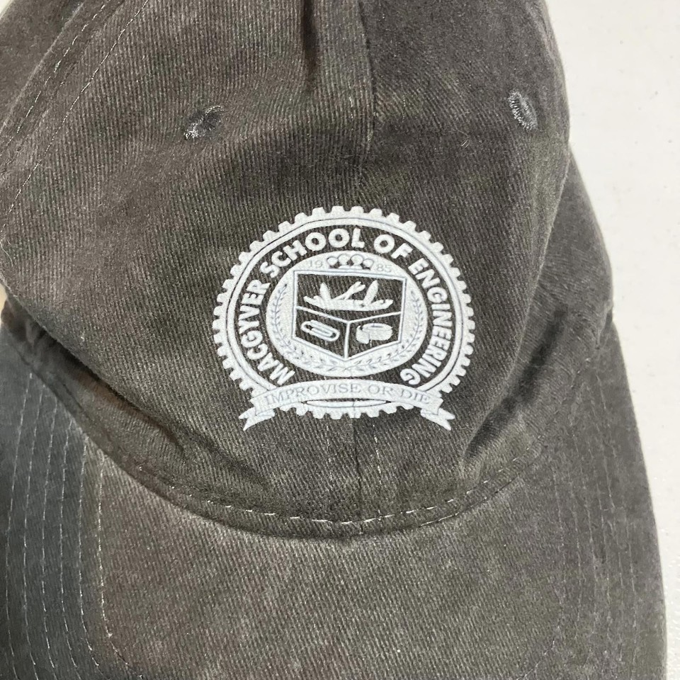 MacGyver School of Engineering Black Adjustable Strap Baseball Cap Hat ...