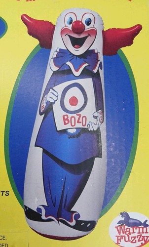 The Original BOZO The Clown 46" Tall 3-D Bop Bag By Warm Fuzzy Toys ...