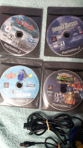 Sony PlayStation 2 Slim Home Console Black Tested with 4 Games and 2 ...