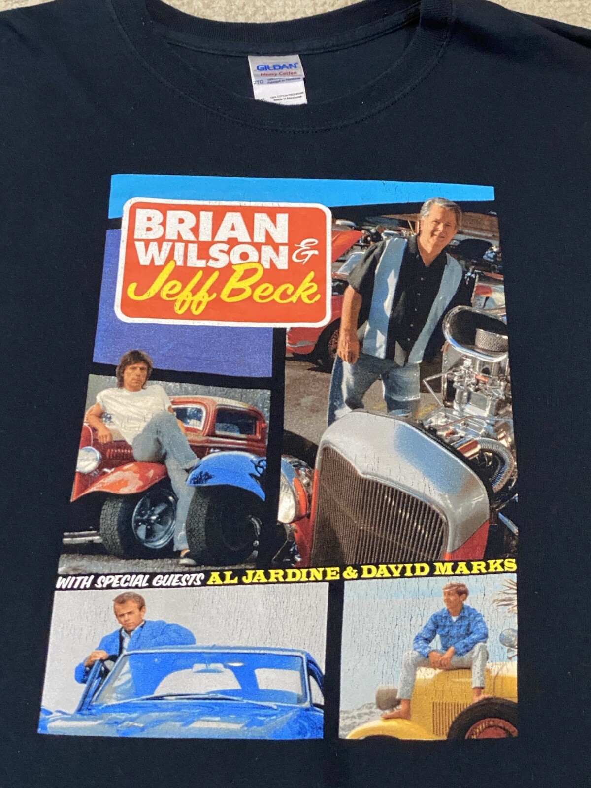 2013 Brian Wilson & Jeff Beck USA Tour Shirt Black Si… - Gem