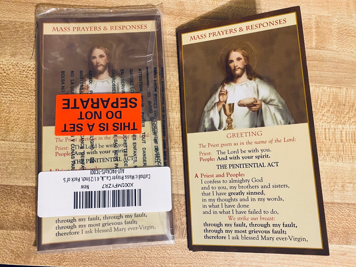 Catholic Mass Prayer Card