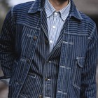 Railroad Denim Jacket Vintage Striped Men's Work Jean Chore Casual ...