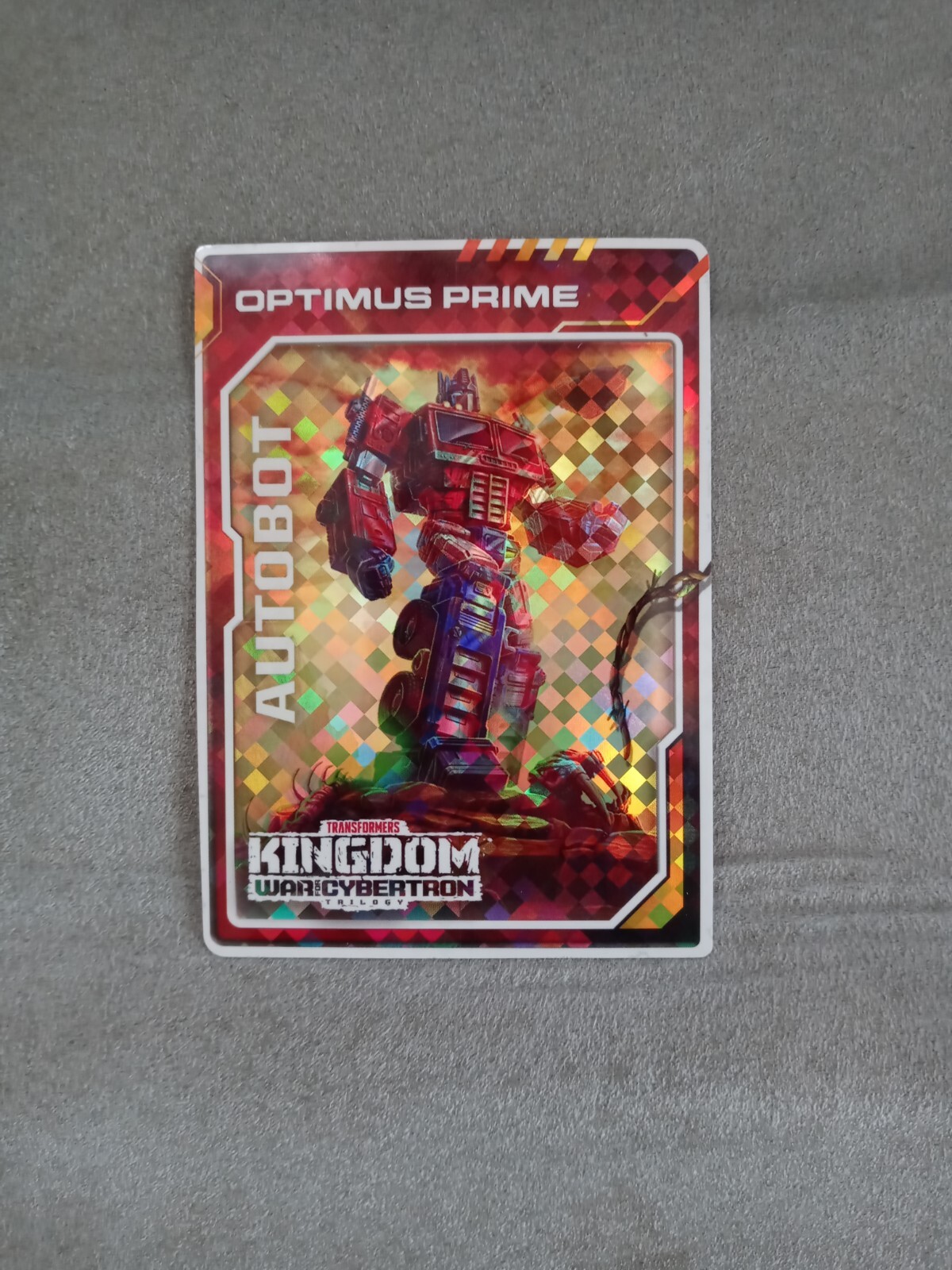 Transformers War for Cybertron Kingdom Optimus Prime Golden Disk Card ...