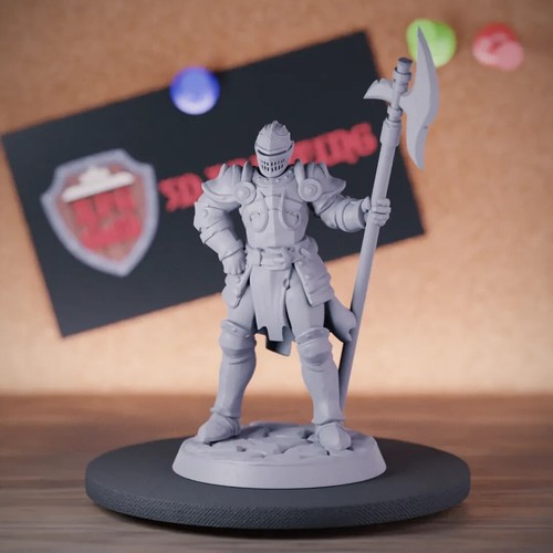Knight Halberd Miniature Guardian Dungeons and Dragons Mini DnD 5e ...