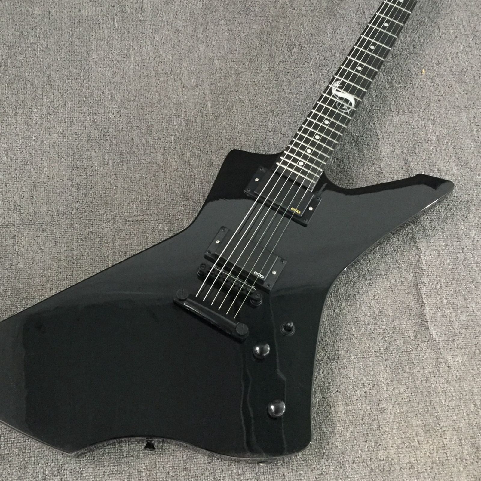 Factory Black Snakebyte Electric Guitar Active Pickups HPL Fretboard | eBay