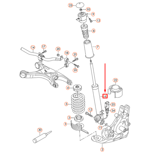OEM AUDI A6 C7 REAR GAS SHOCK ABSORBER 4G5513035C OE | eBay