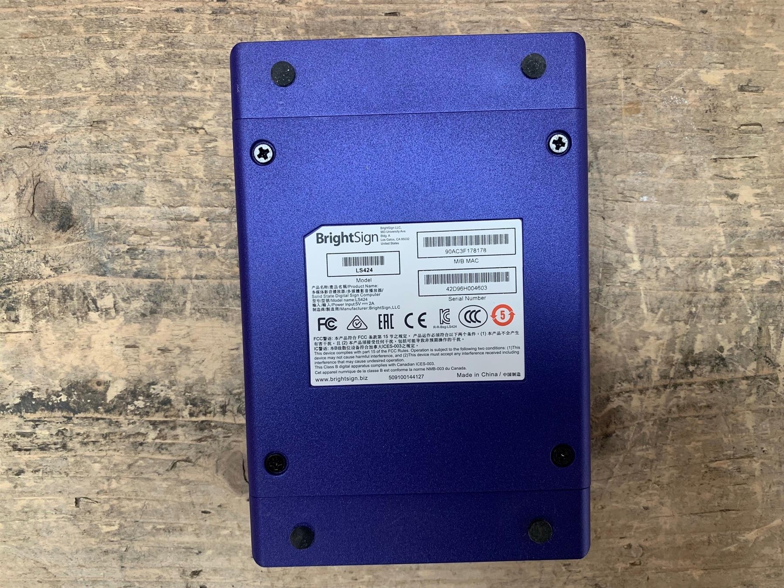 BrightSign LS424 Full HD H.265 Digital Signage Media Player | eBay