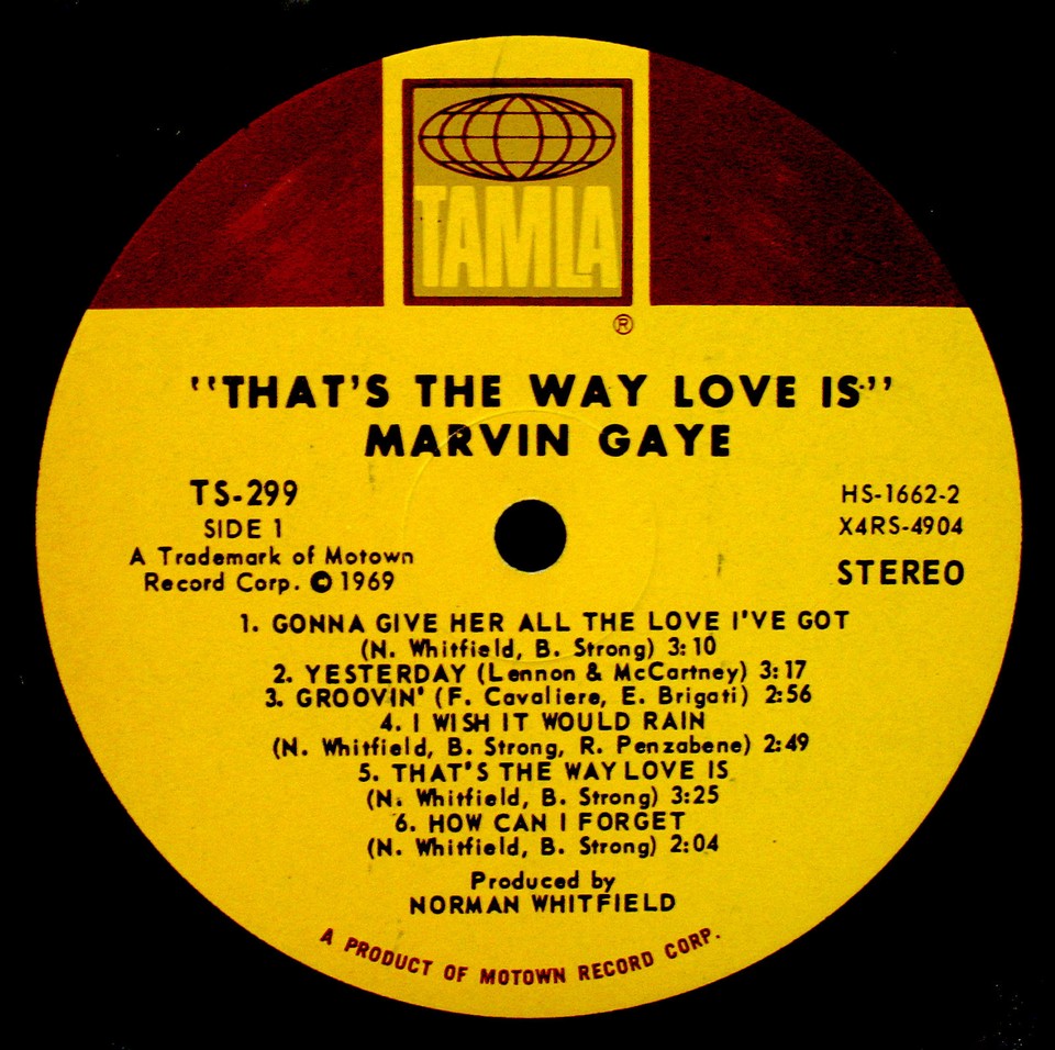 MARVIN GAYE-That's The Way Love Is-Classic 70's Soul Album-TAMLA #TS ...