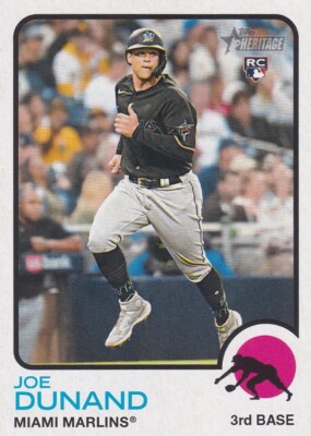 2022 Topps Heritage High Number #512 Joe Dunand RC Rookie - Miami ...