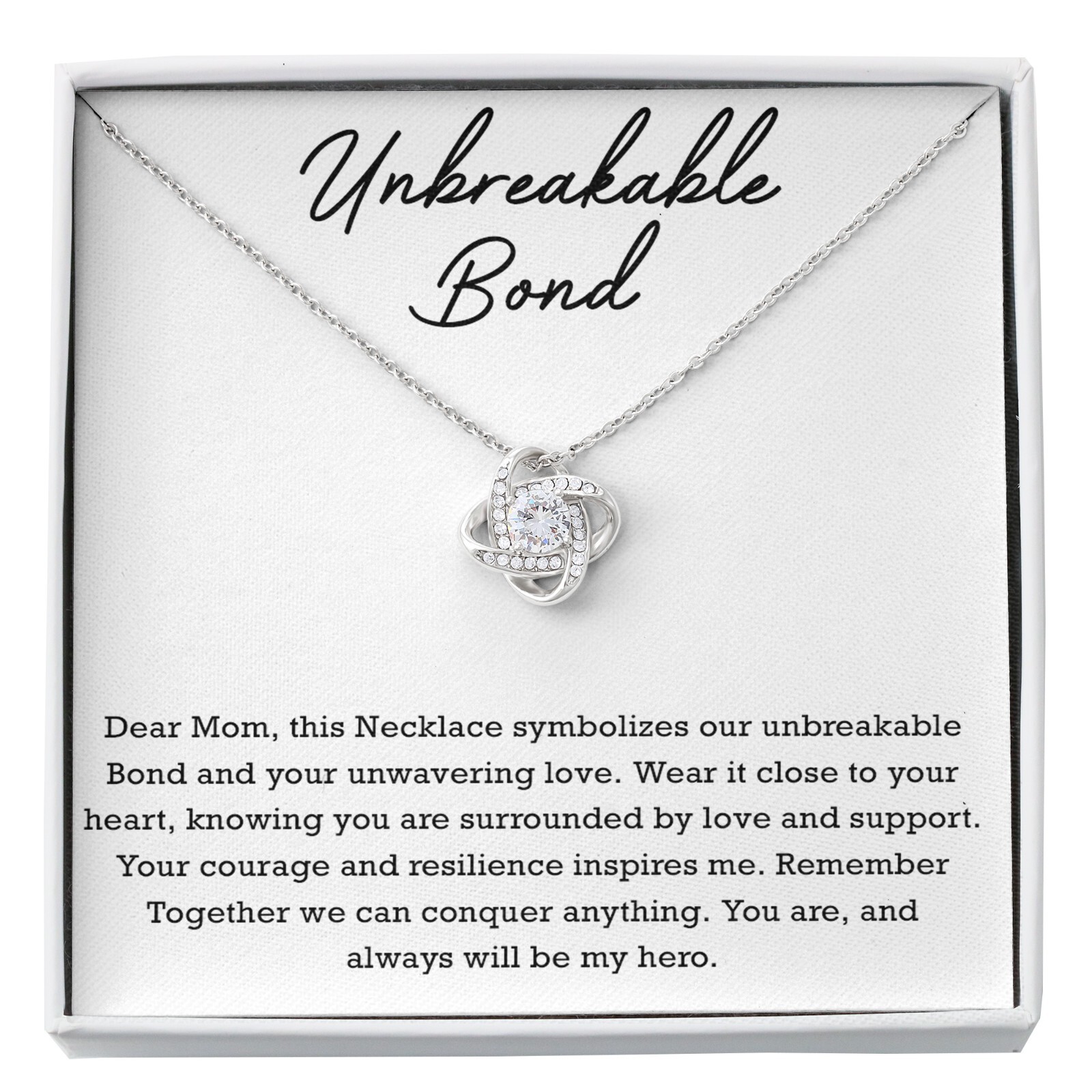 Unbreakable Bond Necklace, Unbreakable Bond Strength , Necklace Gift ...