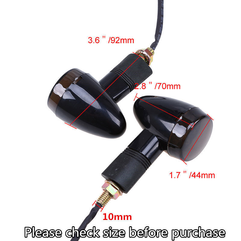 Black Bullet Style LED Turn Signal Indicator Buell 1125R XB12R X1 S1 ...