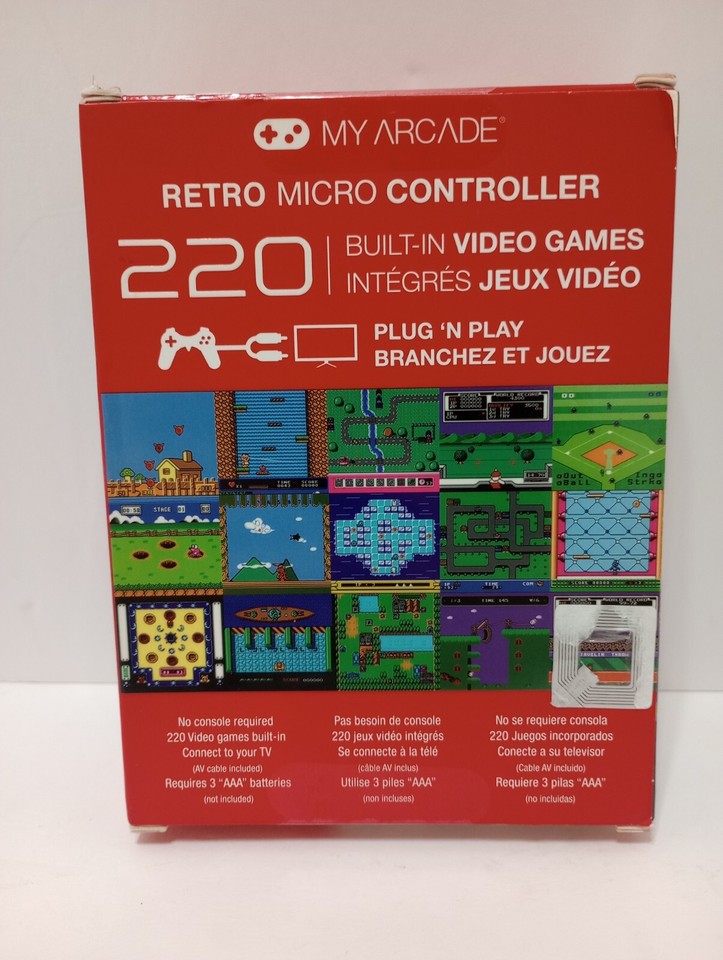 My Arcade Retro Micro Controller. 220 Built-in Video Games. Plug N Play ...