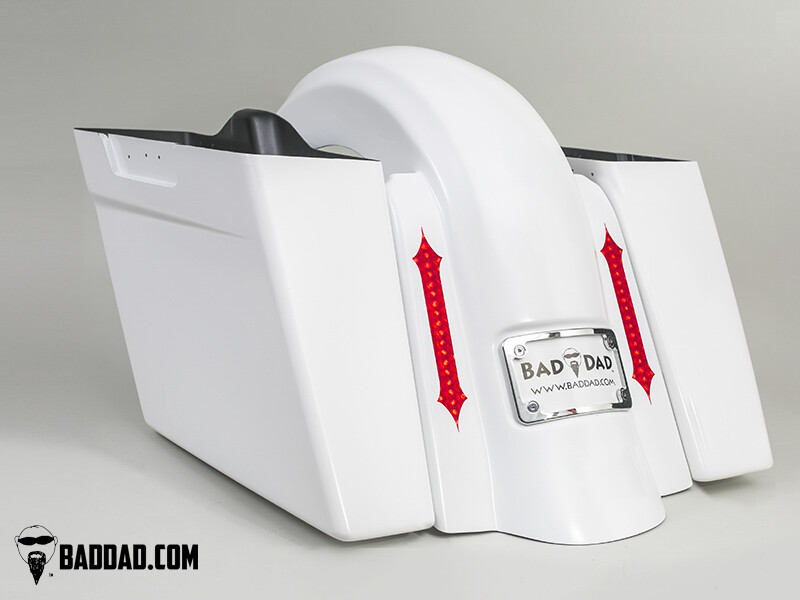 Bad Dad Summit No Cut Saddlebag Kit Flush Mount Taillight Chrome Plate ...