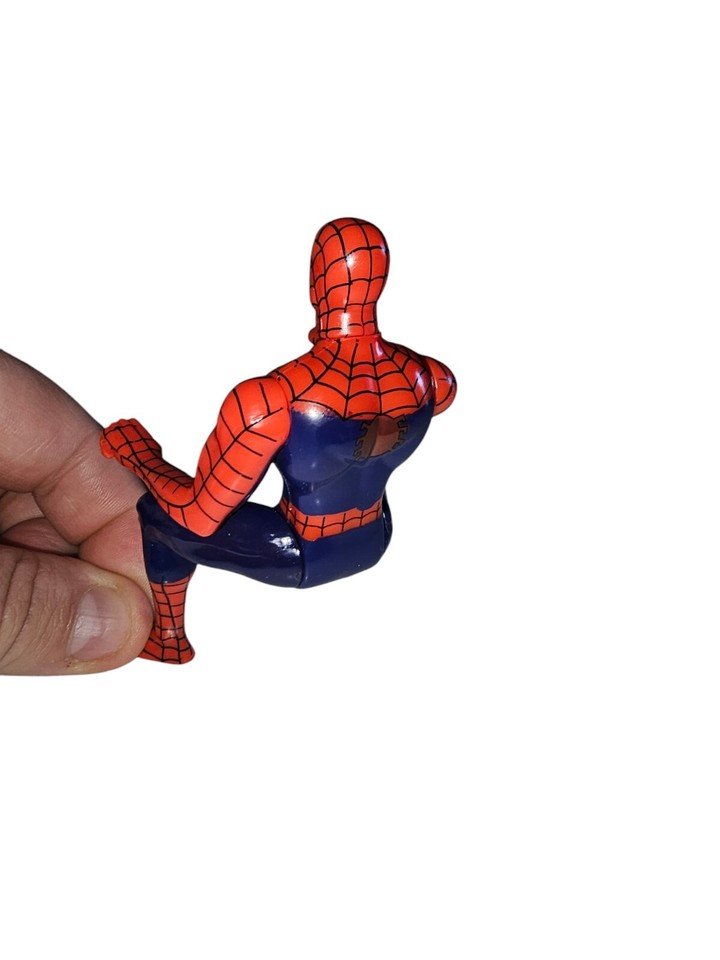 Vintage Marvel Spider-Man Motorcycle Rider Action Figure Sitting Down 3 ...