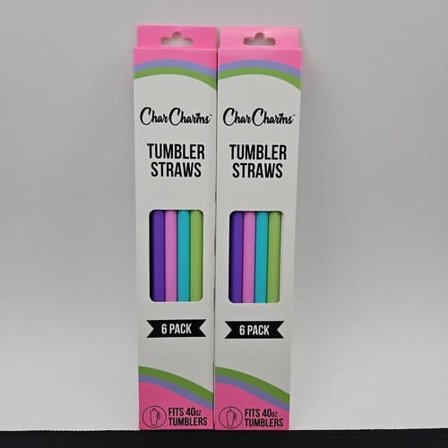 Char Charms Tumbler Straws 6 Pack For 40 Oz Tumblers Lot of 2 New ...