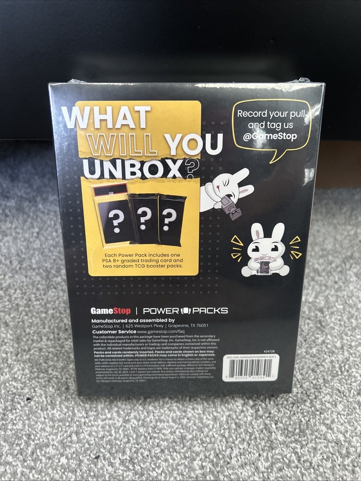 Pokémon GameStop Power Packs Mystery Box PSA 8+ Graded Card - Sealed ...
