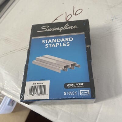 Swingline Staples Standard 1/4 inches Length 210/Strip 5000/Box 5Pack ...