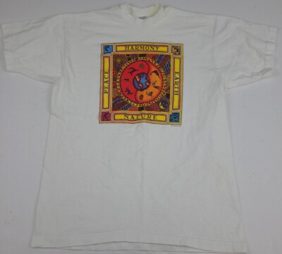 Vintage 1994 Human I Tees Harmony Peace Nature Earth Shirt Vtg USA Made ...