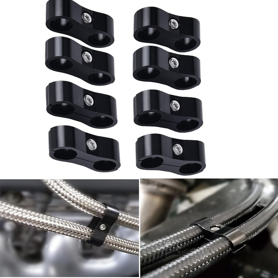 20FT 10AN Nylon E85 PTFE Fuel Line Braided Fuel Hose w/ 16 Fittings ...