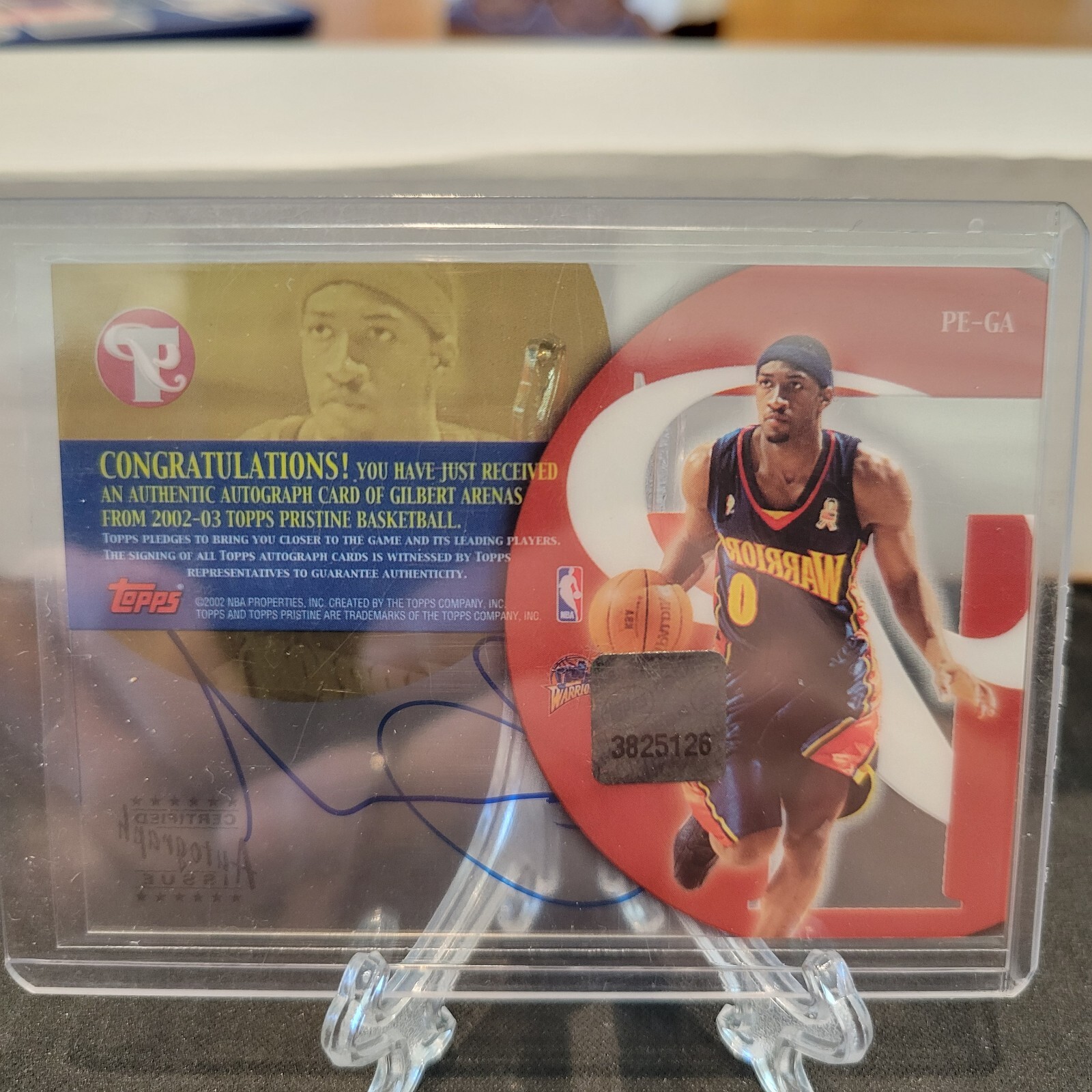 2002-03 Topps Pristine Gilbert Arenas Certified Autograph #PE-AG Auto ...