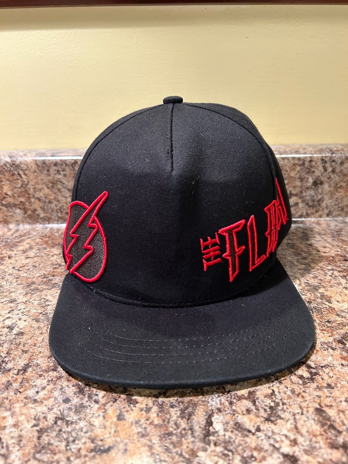 Six Flags Youth The Flash Black Red Embroidered Baseball Cap Adjustable ...
