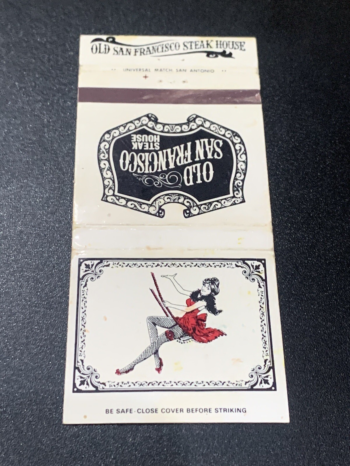 Vintage Texas Matchbook: “Old San Francisco Steak House” Houston, TX | eBay