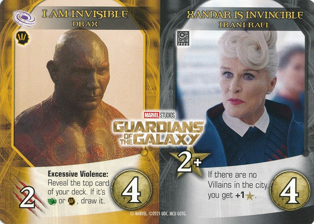 DRAX Upper Deck Marvel Legendary MCU GOTG I AM INVISIBLE/IRANI RAEL ...