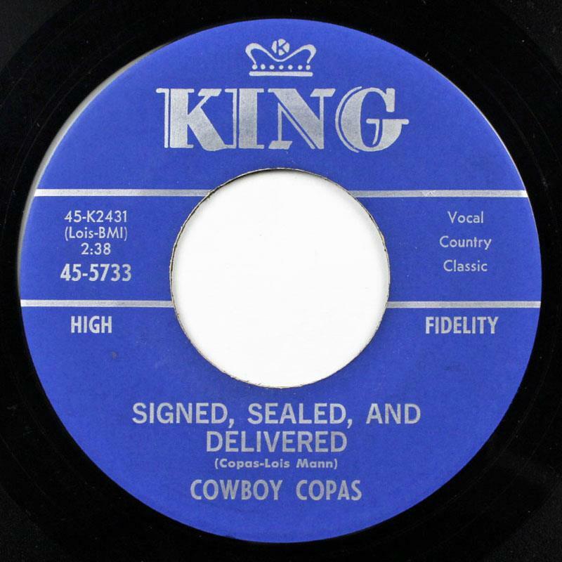 Cowboy Copas, Signed Sealed and Delivered - Hopes of A Broken Heart ...