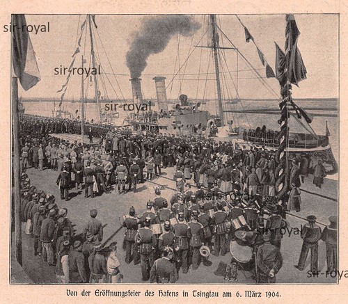 Hafen Tsingtau Eröffnungsfeier - 1904 ~13x11cm | eBay