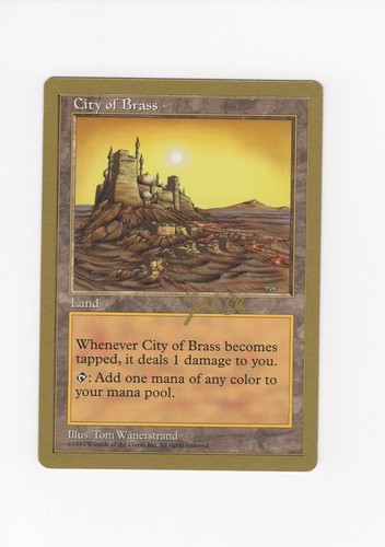 City of Brass Gold Border LP MTG Magic the Gathering | eBay